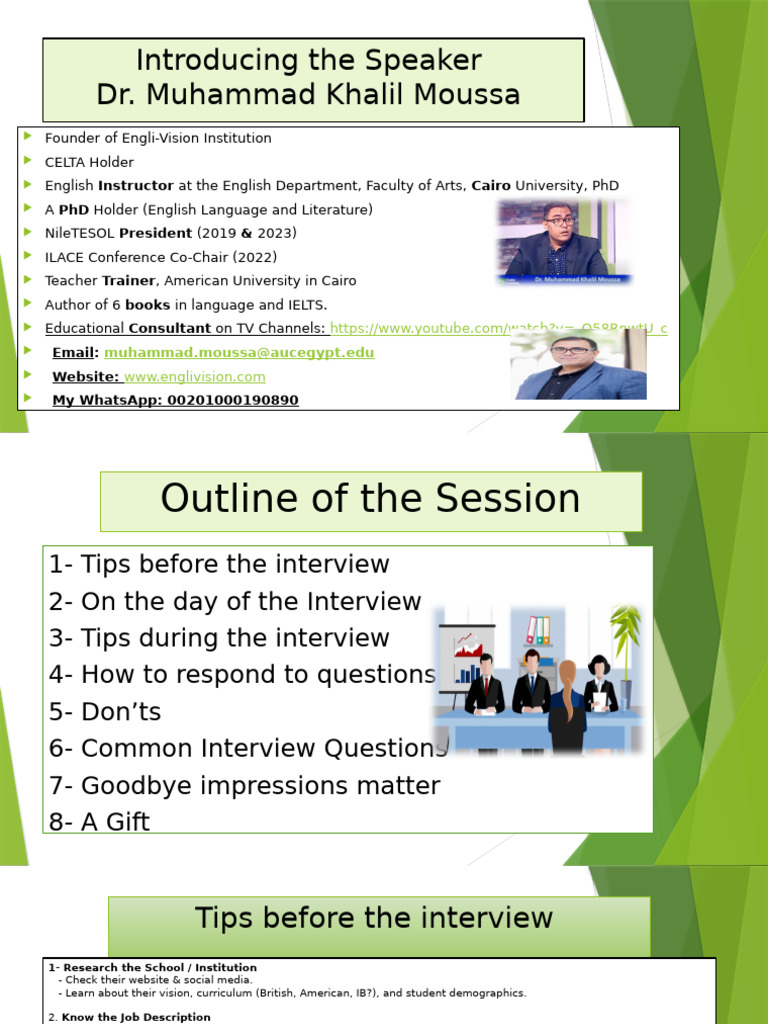 Interview Skills For Teachers | PDF | English As A Second Or Foreign Language | Differentiated ...