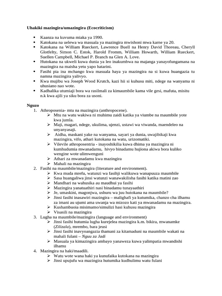 Nadharia Handouts | PDF