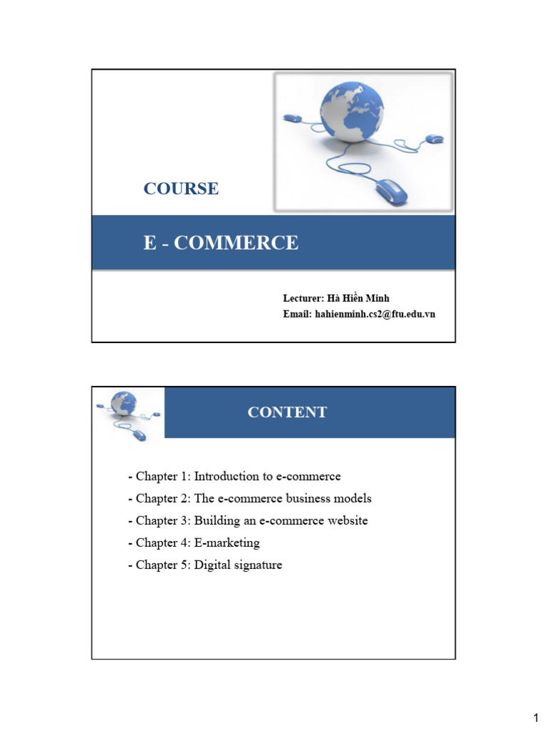 Chapter1 - Introduction To E-Commerce | PDF | Computer Network | World ...