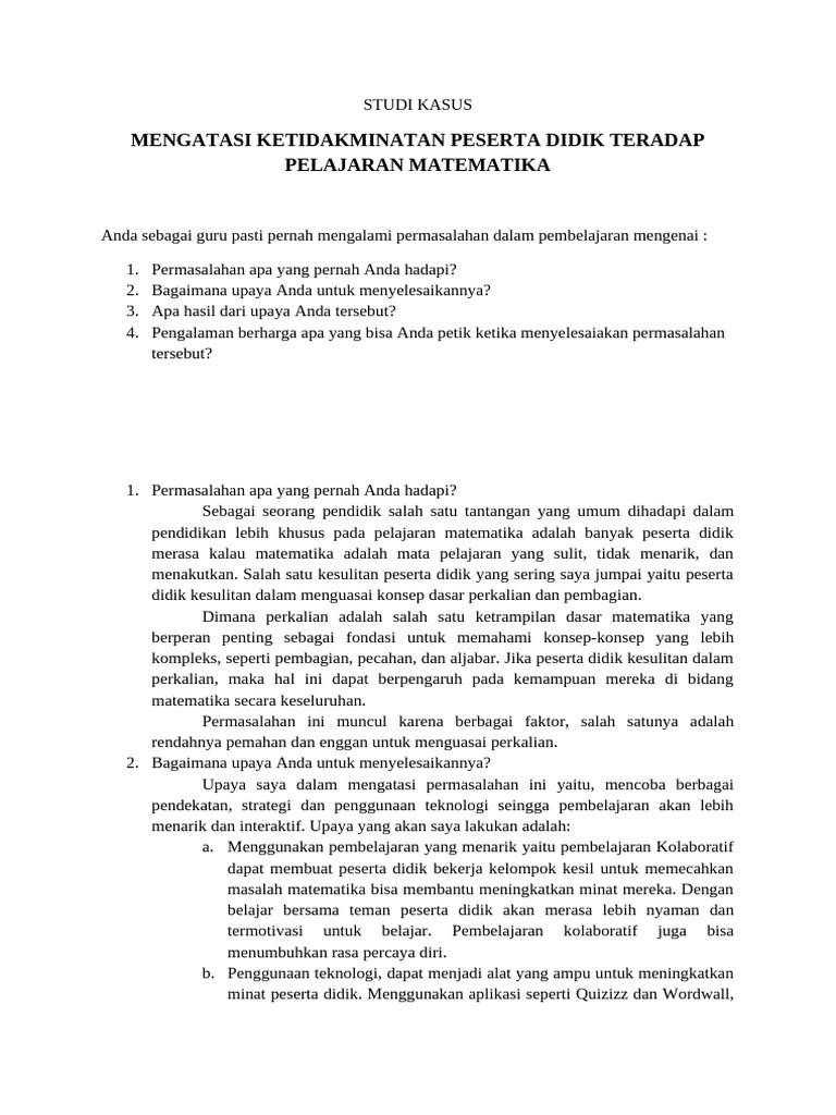 Studi Kasus PPG | PDF