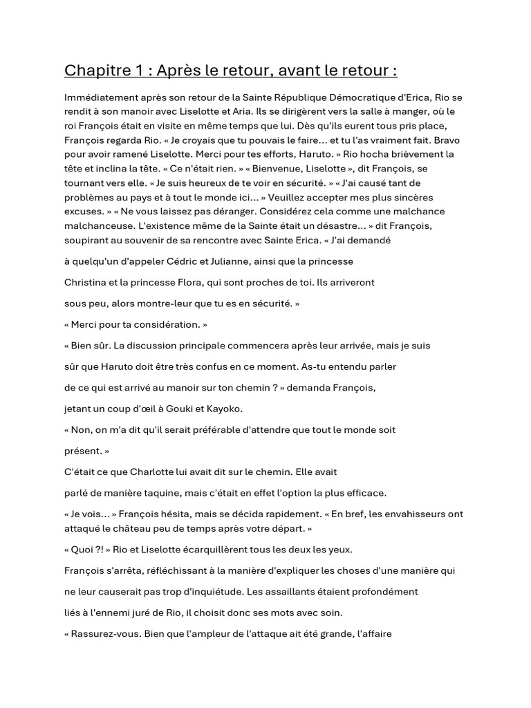 Chapitre 1 : Retour et Révélations | PDF | Psychologie | Concept de ...