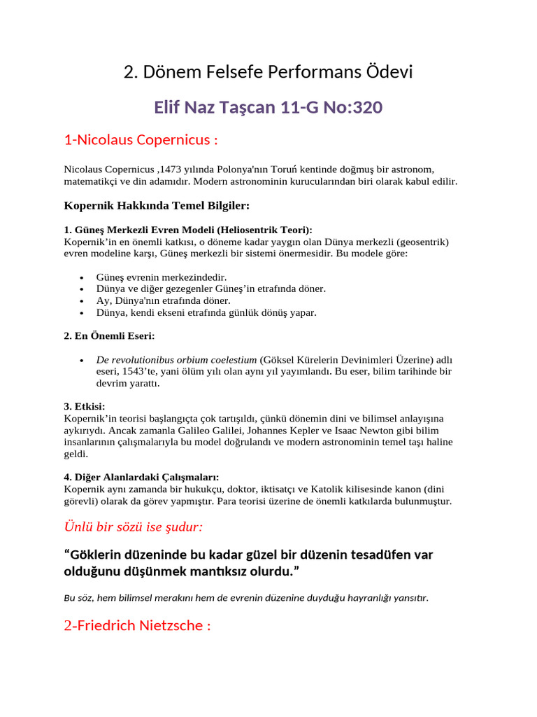 felsefe performans Ã¶devi | PDF