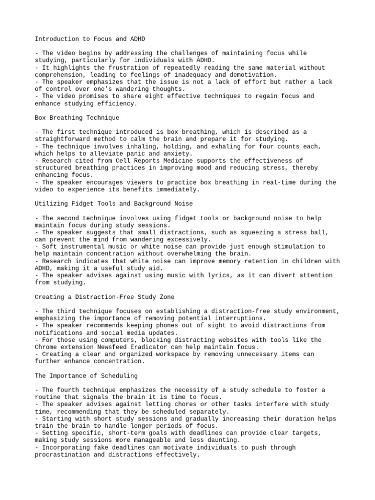 Introduction to Focus and ADHD | PDF | Attention Deficit Hyperactivity ...