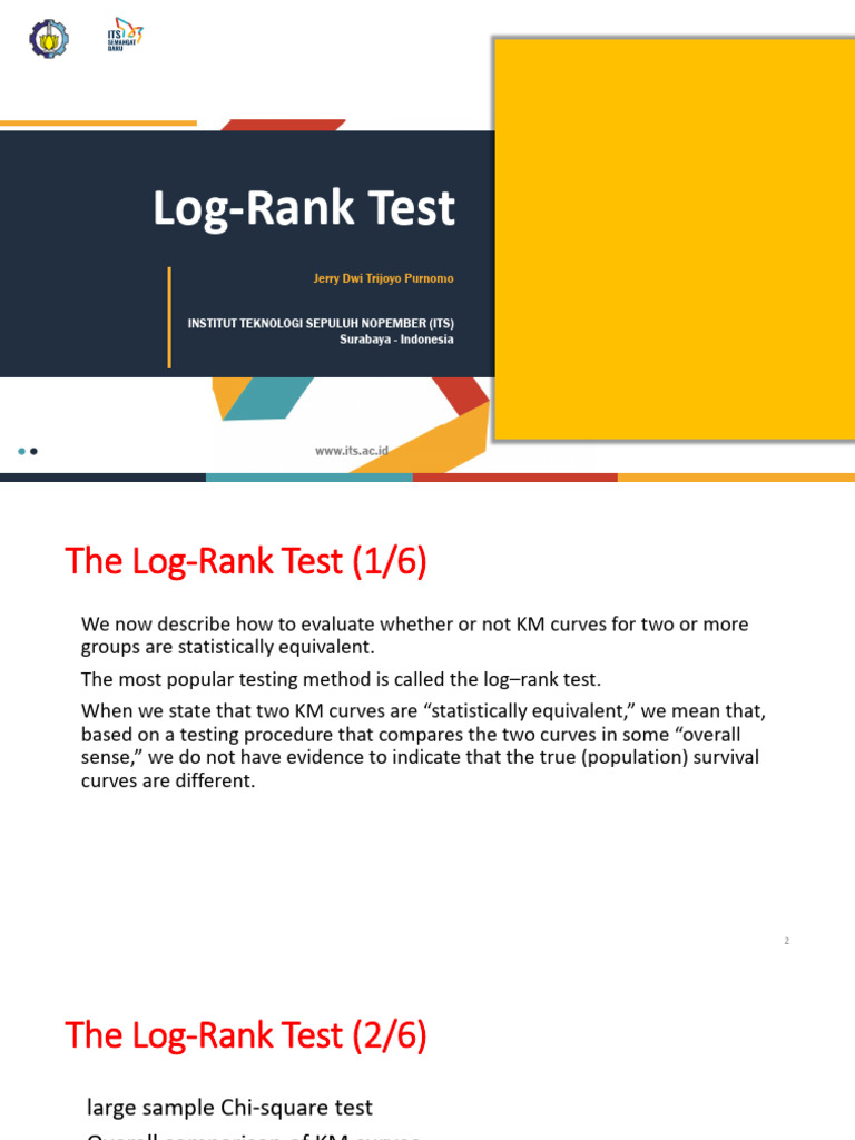 Week 3 - Log-Rank Test | PDF | Statistics | Statistical Analysis