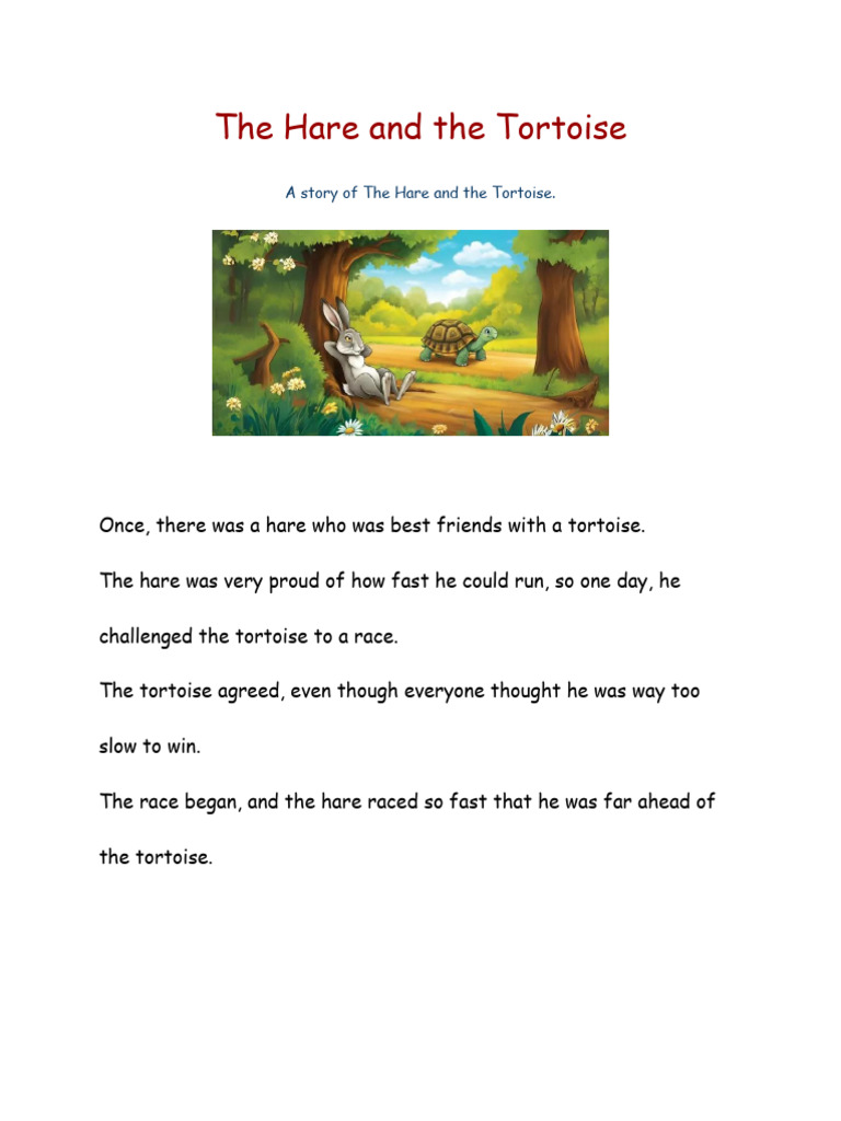 The Tortoise Wins: A Race Story | PDF