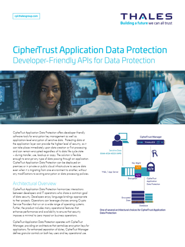 Ciphertrust Application DP PB | PDF | Cryptography | Encryption