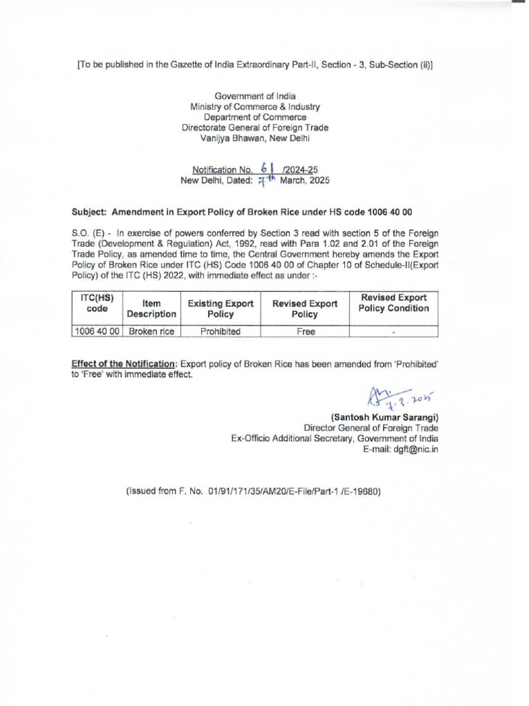 Notification 61 Dated 07.03.2025 - English | PDF