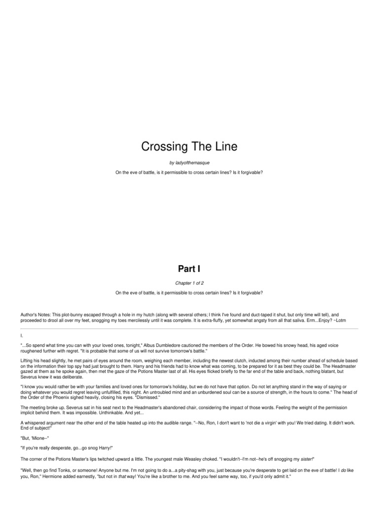 Crossing the Line | PDF