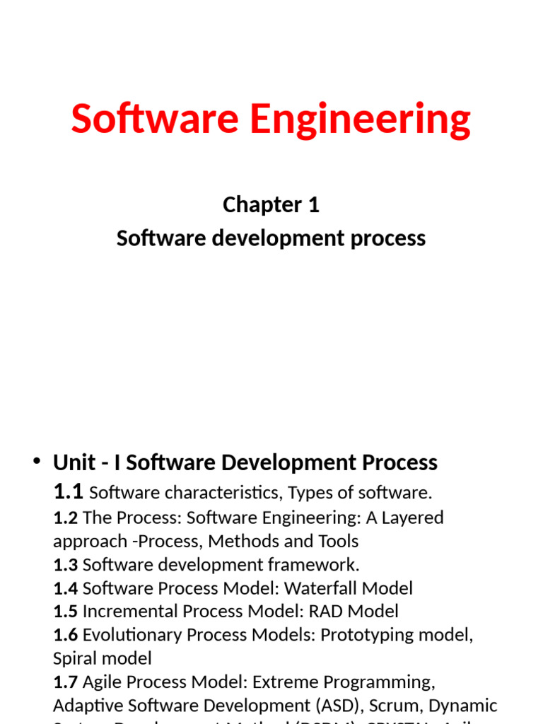 Software Development Process Overview | PDF | Software Development ...
