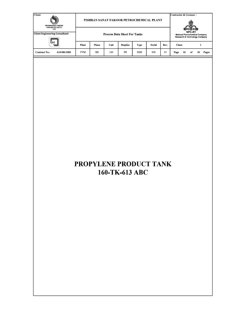 Process Data Sheet 160-TK-613 ABC | PDF