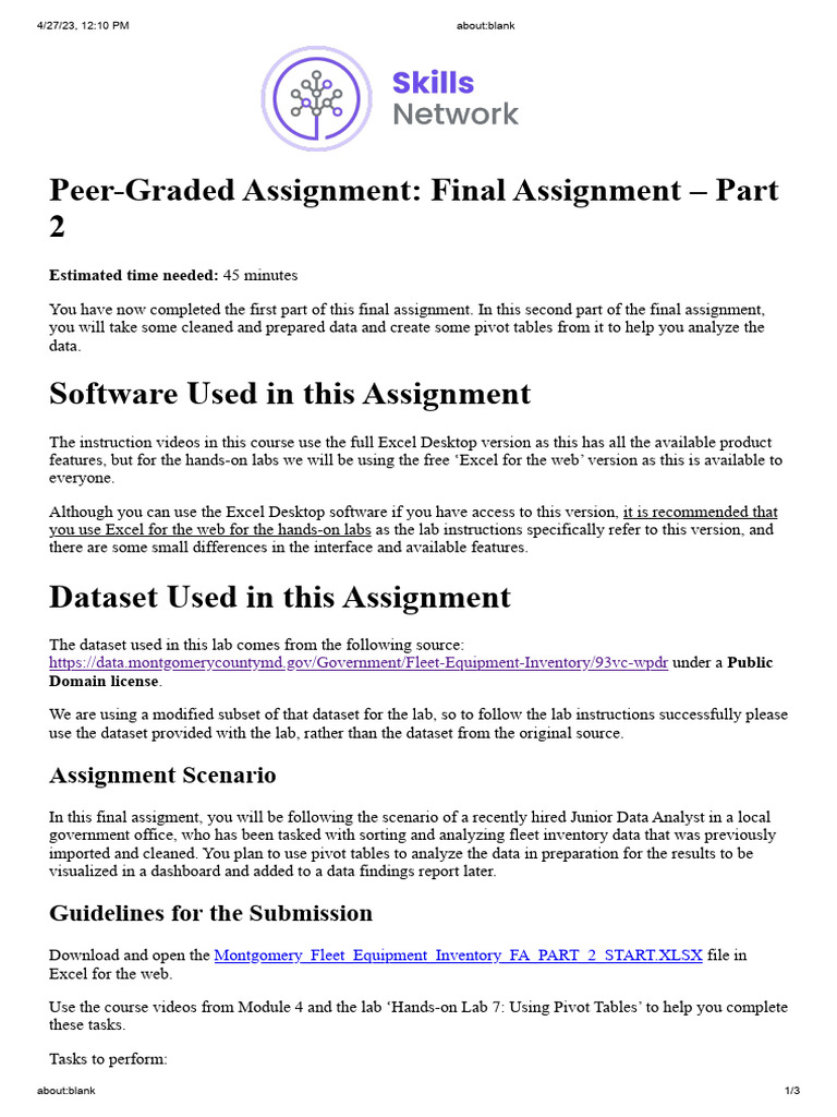 5.2 Final Assignment-Part 2 | PDF | Microsoft Excel | Information Retrieval