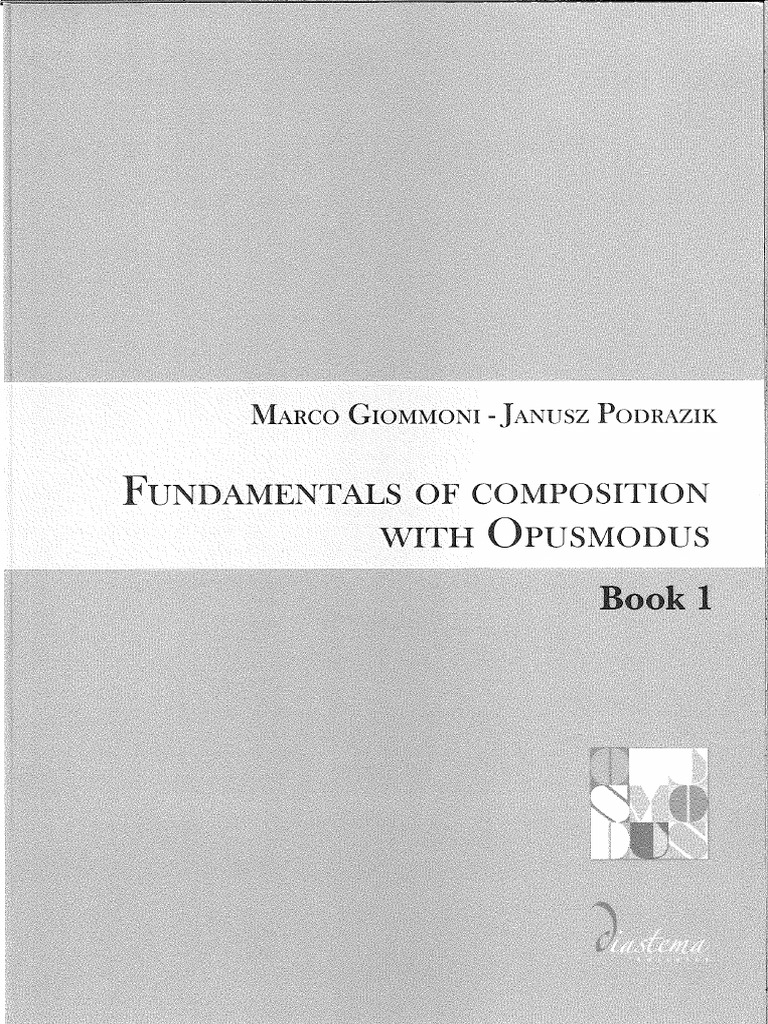 Fundamentals of Composition With Opusmodus (Marco Giommoni, Janusz ...