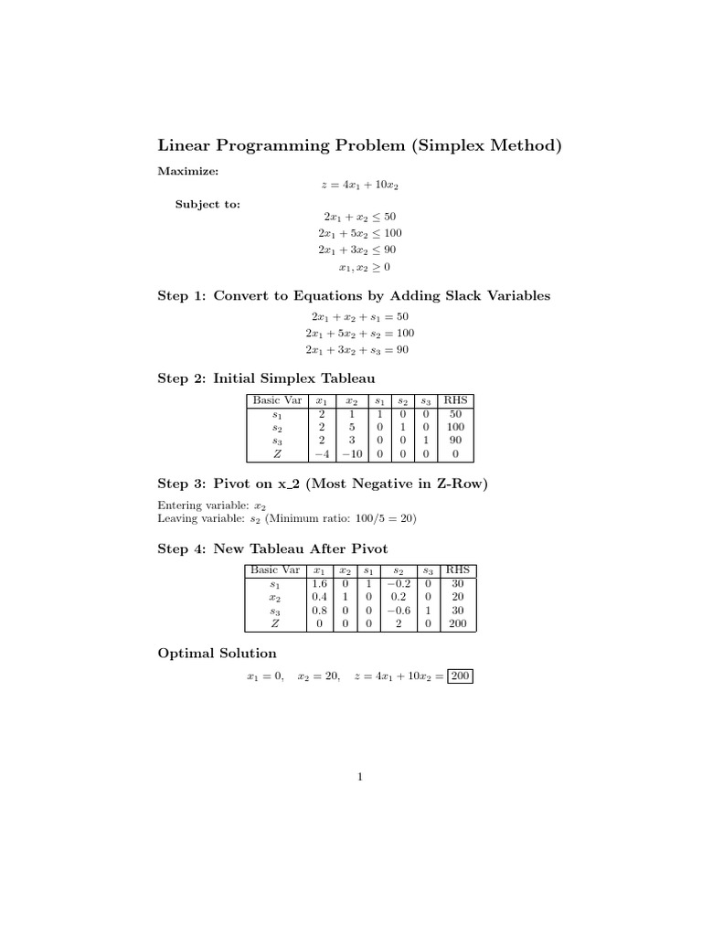 Simplex | PDF