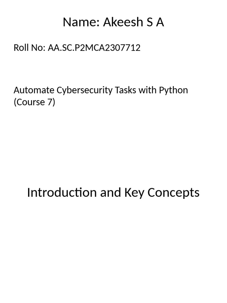 Automate Cybersecurity Tasks Report | PDF | Python (Programming Language) | Control Flow