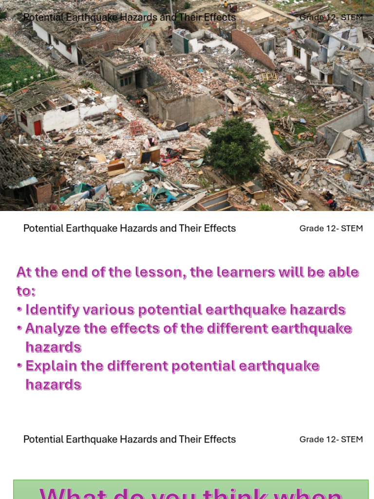 Potential Earthquake Hazards and Their Effects | PDF | Earthquakes ...