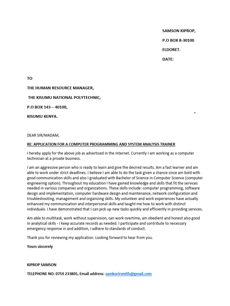 Application Kisumu Poly 2 | PDF