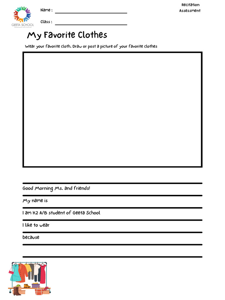 Recitation - My Favorite Clothes | PDF