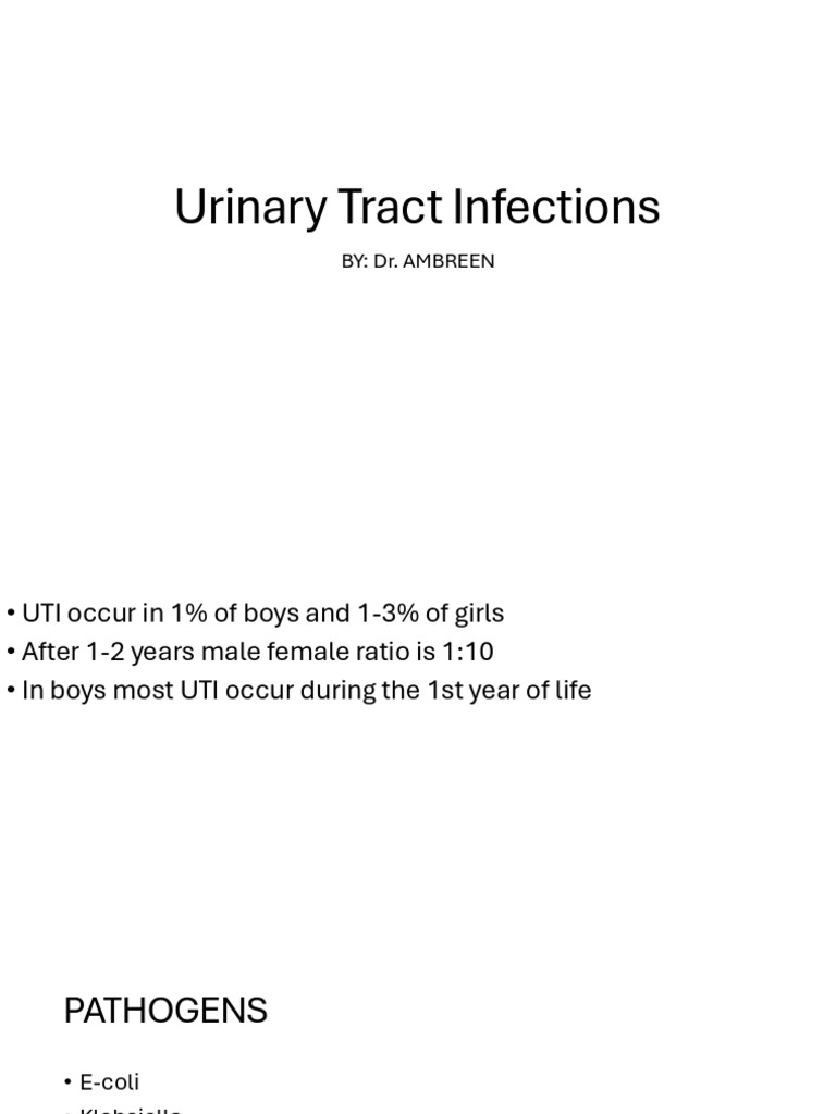 Urinary Tract Infections & Nephrotic Syndrome | PDF