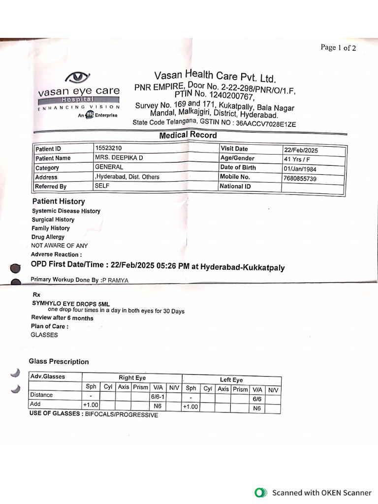 Vasan Eye Care | PDF