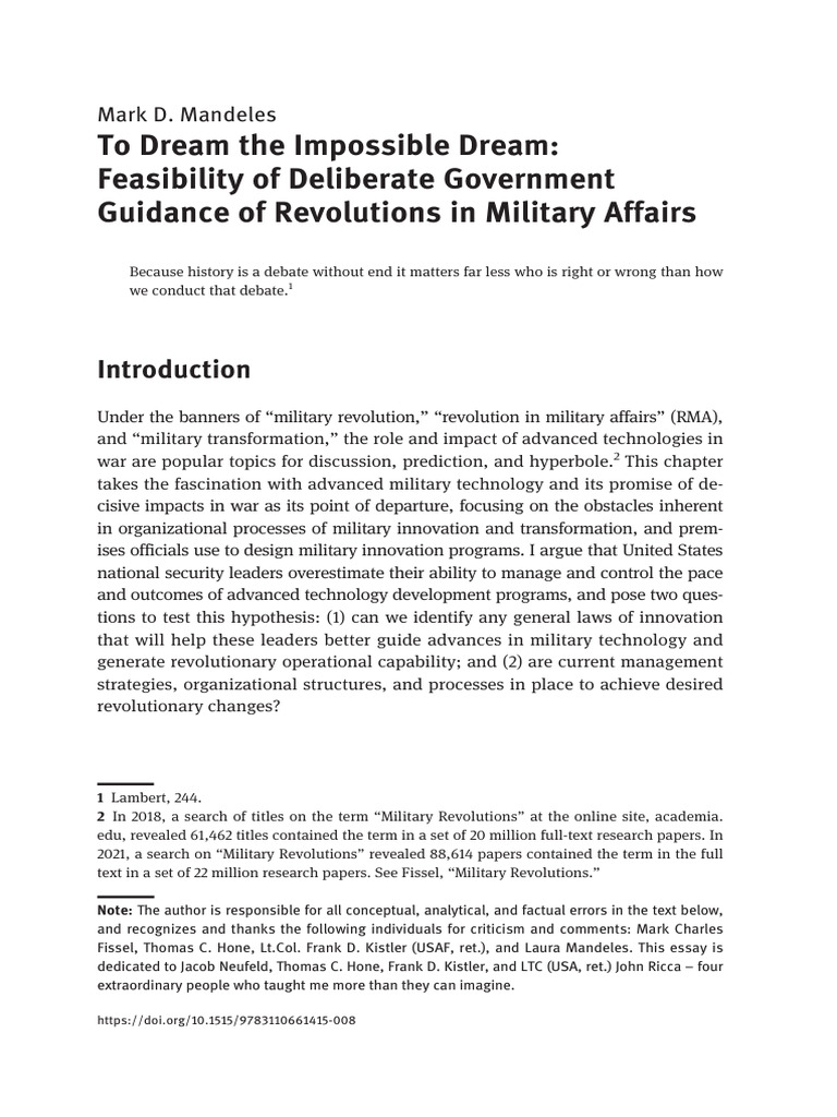Military Innovation and Technology Challenges | PDF | Karl Popper ...