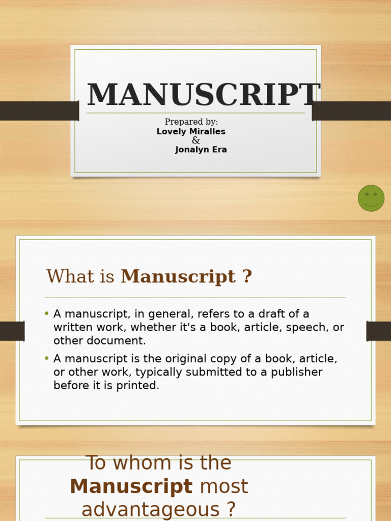 Understanding Manuscripts and Their Types | PDF | Artificial ...