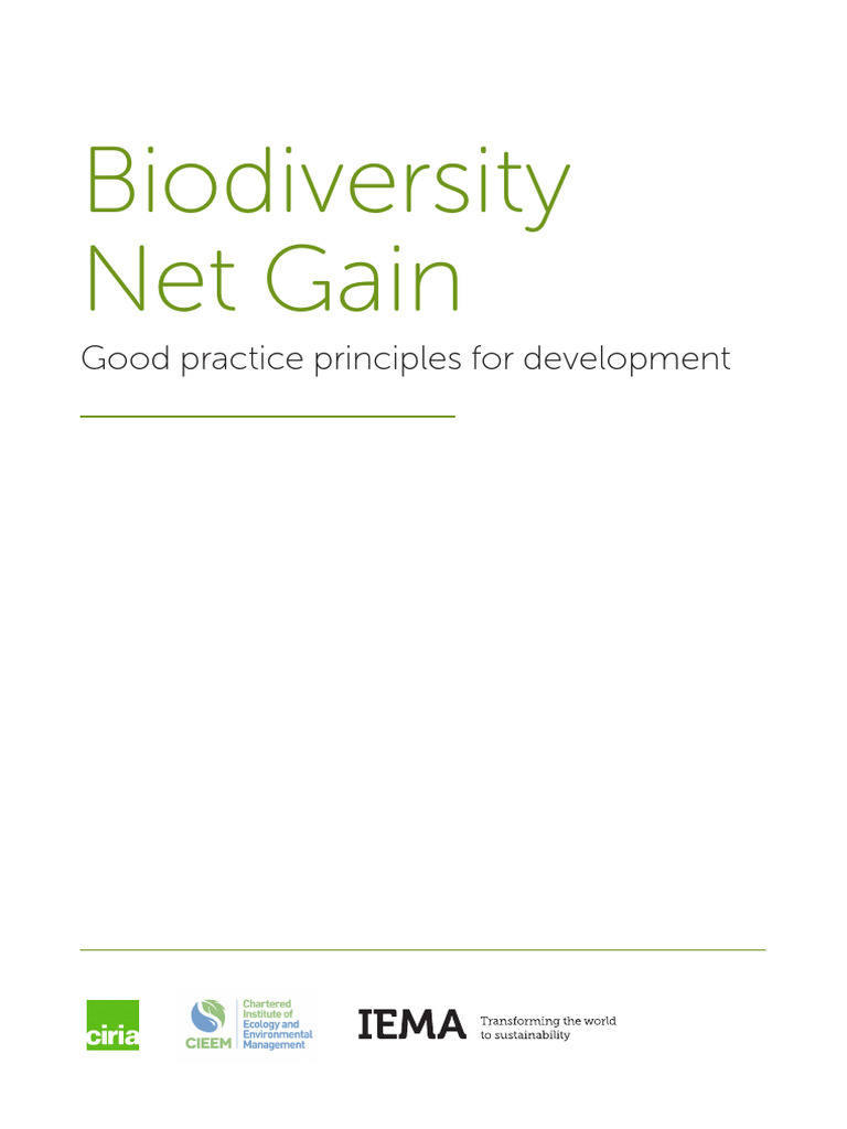 Biodiversity Net Gain Principles | PDF | Natural Environment | Ecology