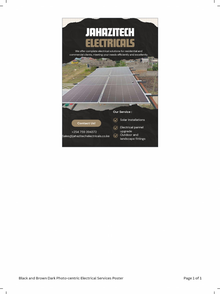 Jahazitech Electrical Services Poster2 | PDF