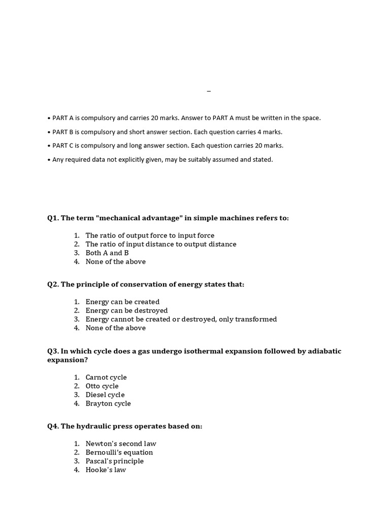 Mechanical Engineering Exam Guide | PDF | Life Cycle Assessment ...