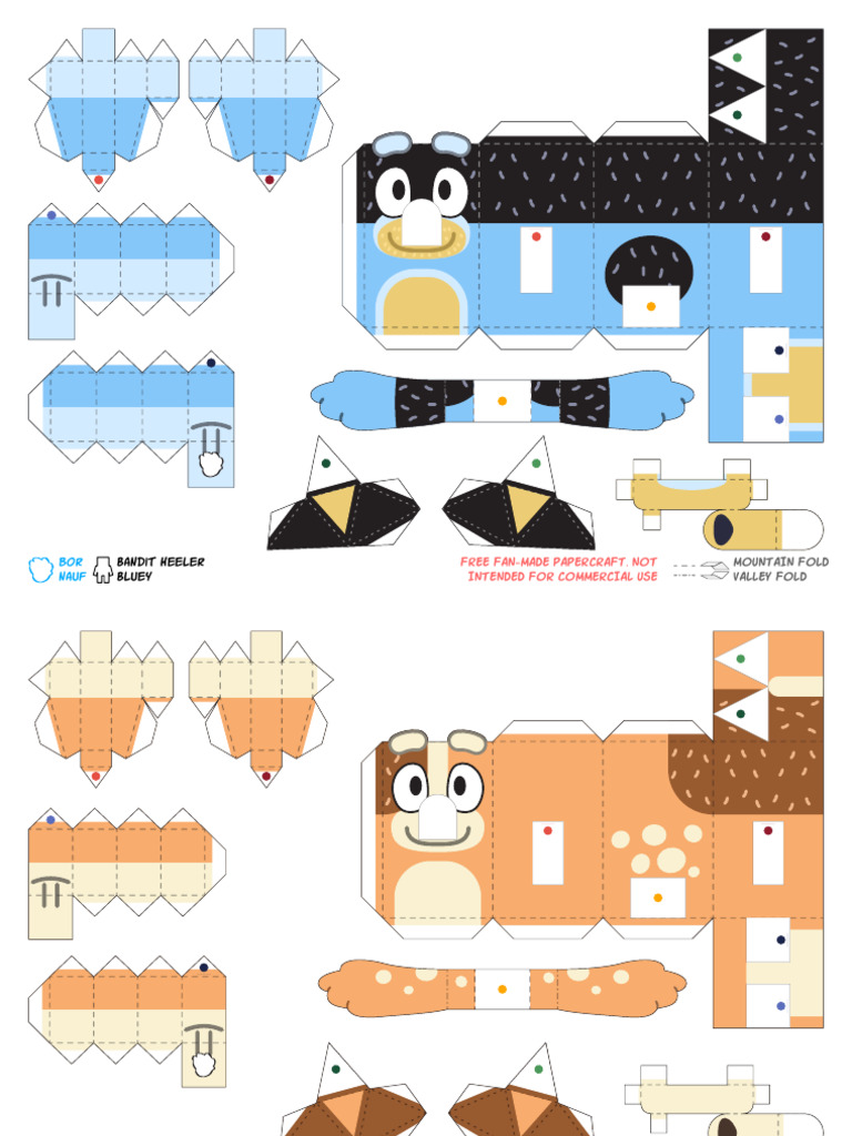 Bluey Papercraft Templates Collection | PDF