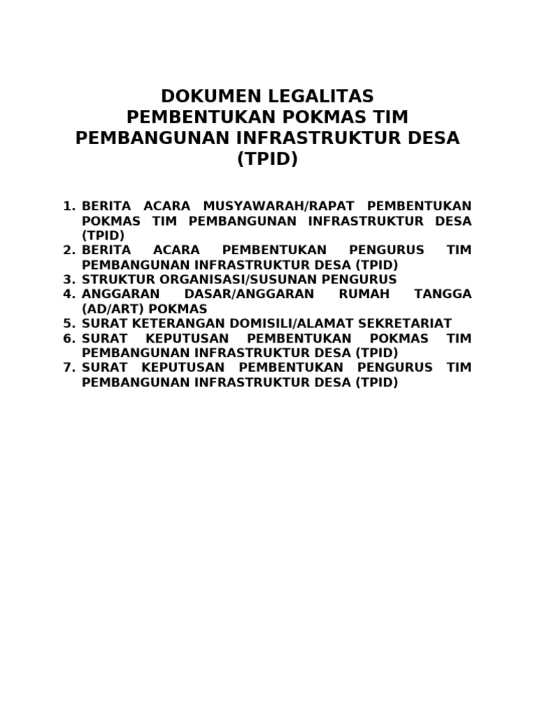 B.A Pembentukan Pokmas | PDF