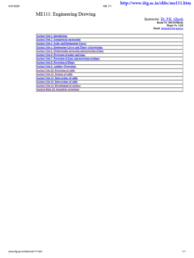 Nptel Notes DR PK Ghosh | PDF | Cartesian Coordinate System | Angle