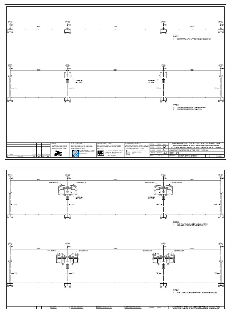Construction Sequence for NH-148NA Piers | PDF | Structural Engineering ...