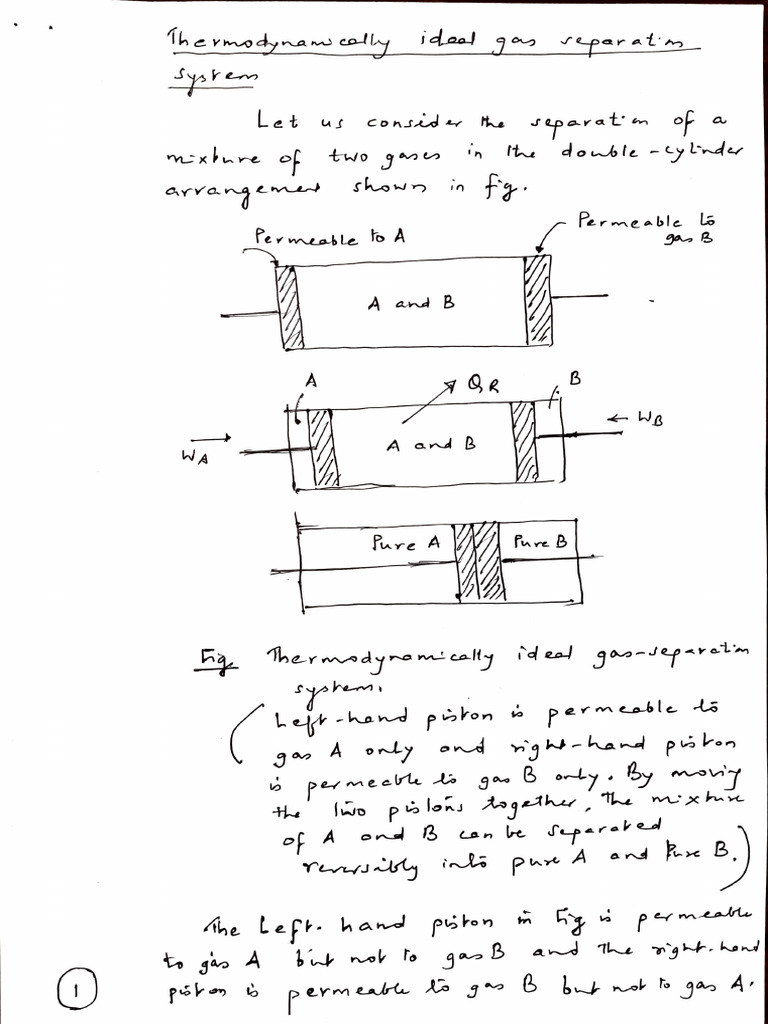 Thermodynamically Ideal Gas Separation System | PDF
