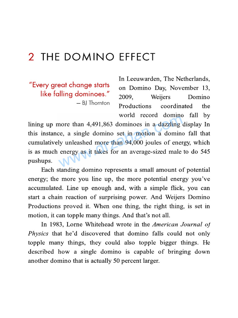 Domino Effect GW Daniel | PDF