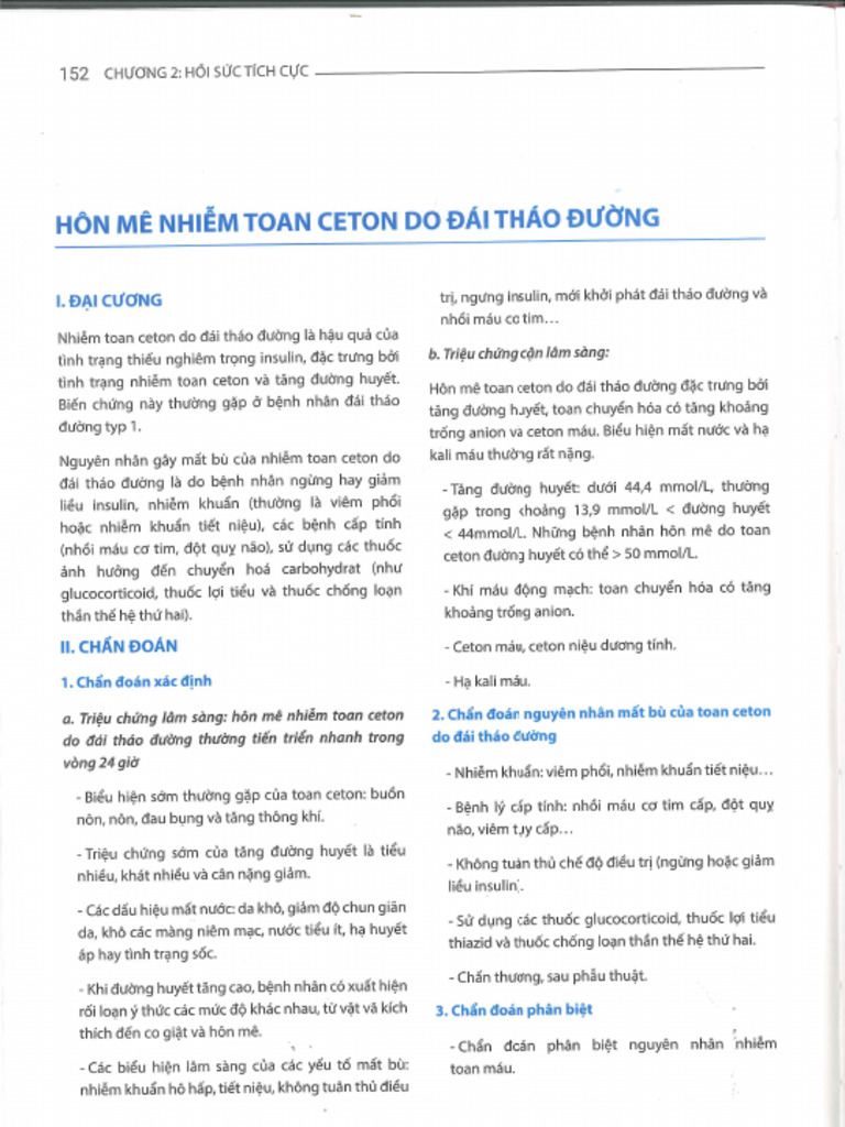 152 Hôn Mê Do Nhiễm Toan Ceton Đái Tháo Đường | PDF