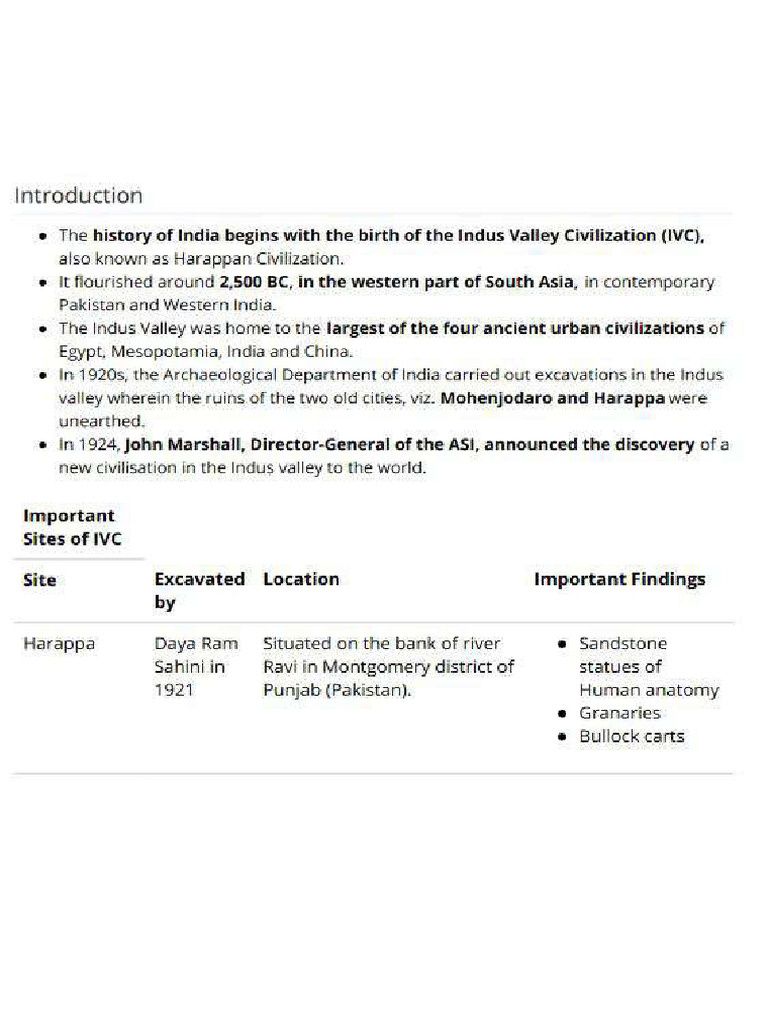Indus Valley Civilization | PDF