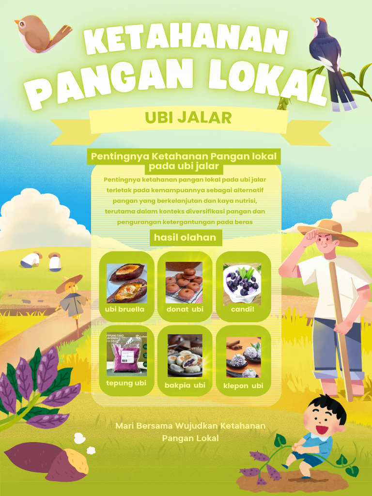 Poster Ketahanan Pangan Lokal Ilustratif Hijau Dan Kuning - 20250807 ...