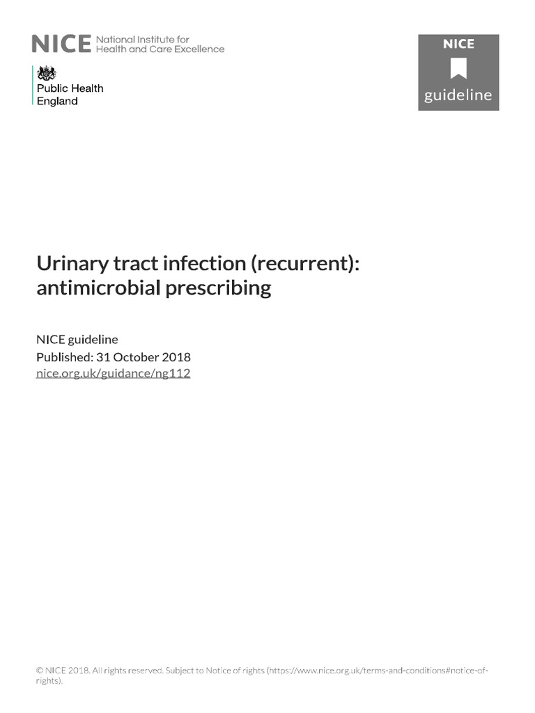 NICE rUTI Antimicrobial Prescribing | PDF