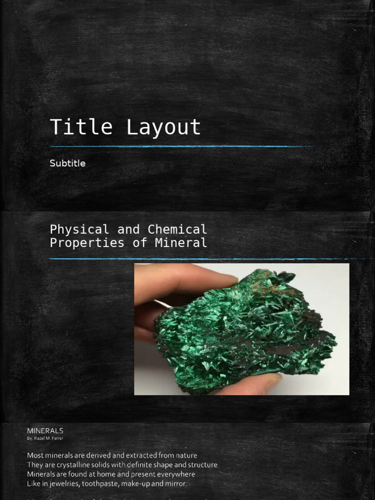 Characteristics of Minerals | PDF