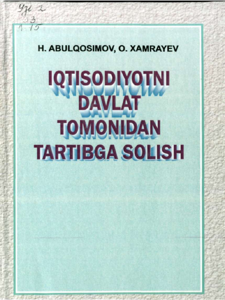 +iqtisodiyotni Davlat Tomonidan Tartib-22 | PDF