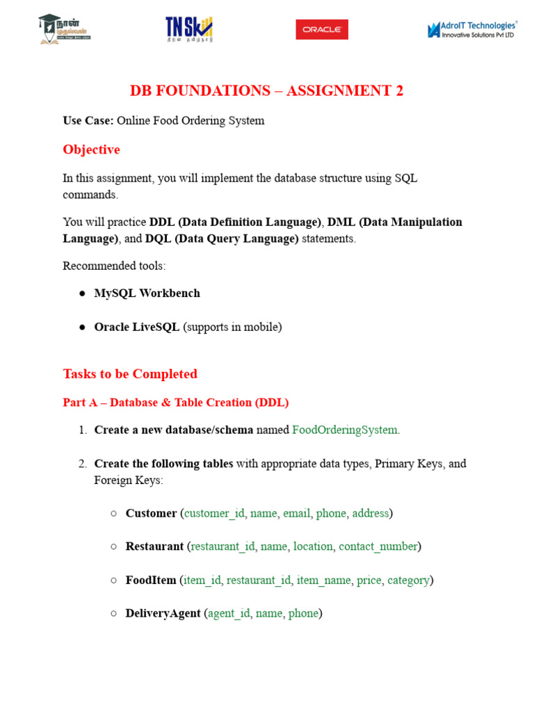 DB Foundations - Assignment 2 | PDF