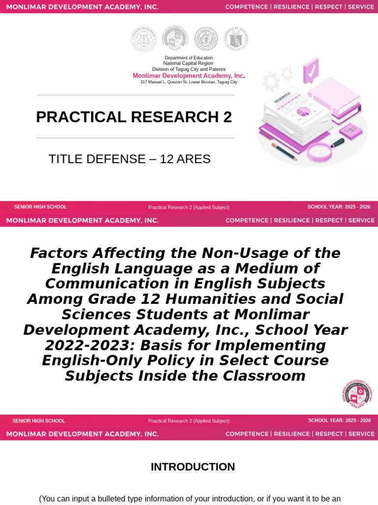 Title Defense PPT Format | PDF