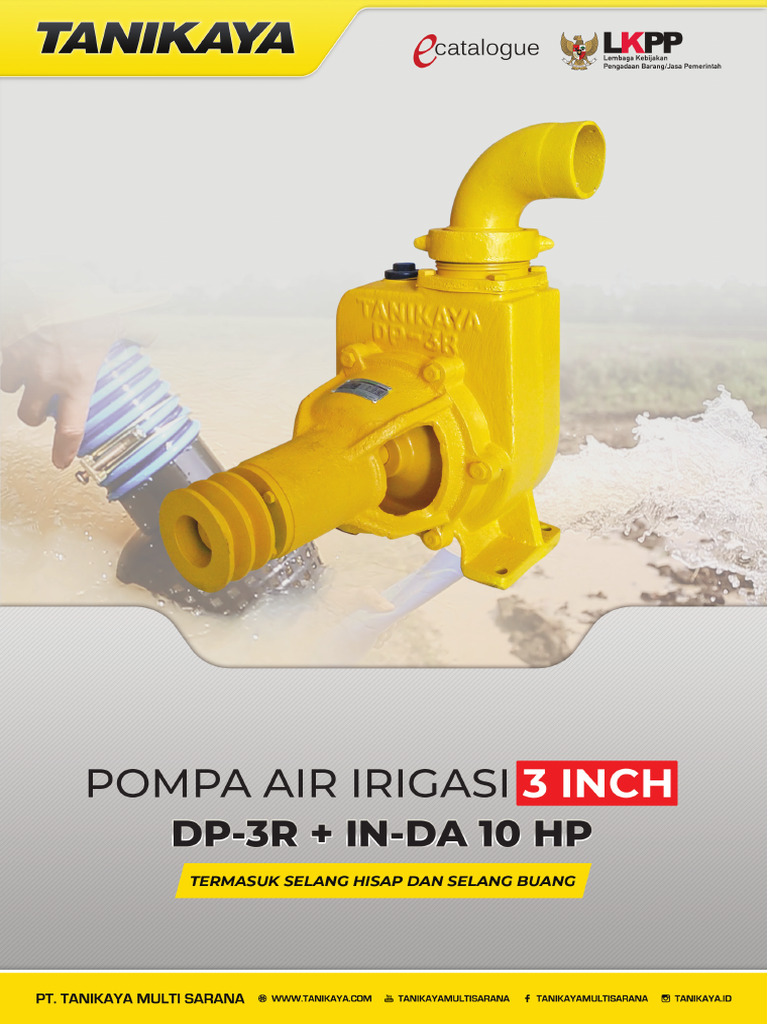 Brosur & Spesifikasi DP-3R + In-Da 10 HP (2019-2022) | PDF | Turbomachinery | Rotating Machines