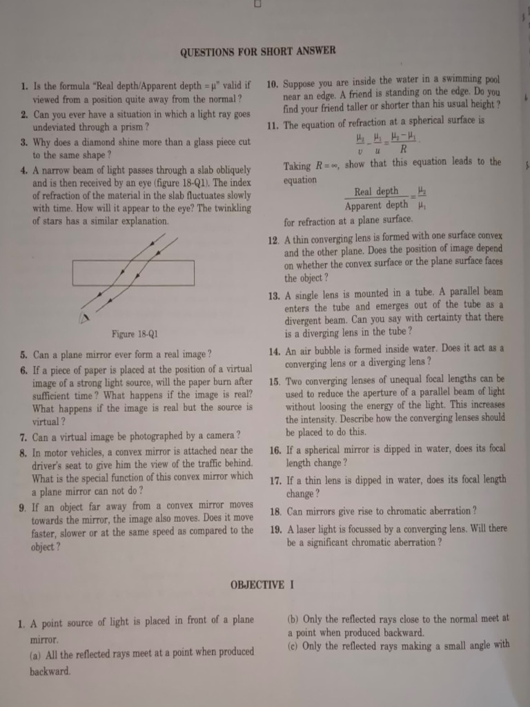 HCV. Geometrical Optics | PDF