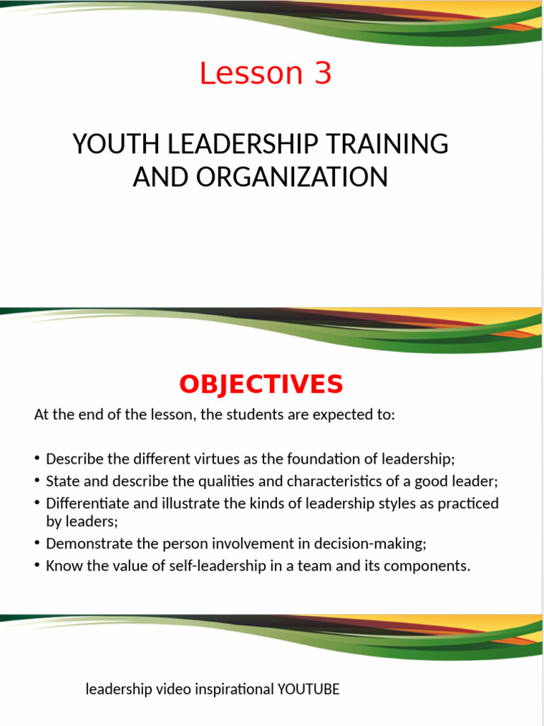 Lesson 3.Pptx Leadership | PDF | Decision Making | Leadership