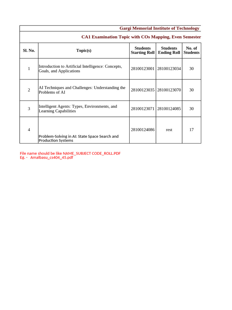 CA1 AI Question | PDF