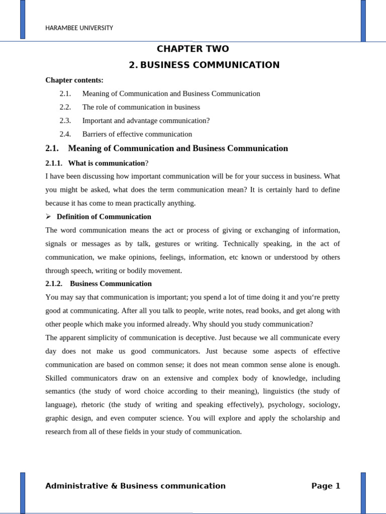Admin & B.comunication Ch-2 | PDF | Communication | Attitude (Psychology)