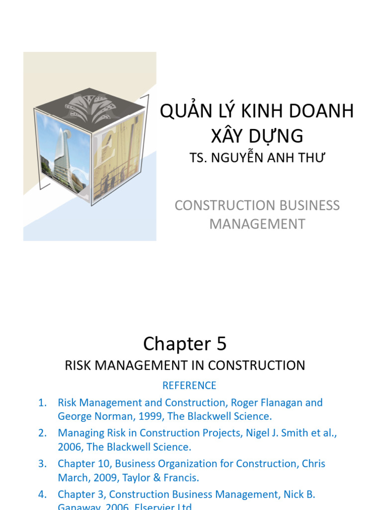 Chapter 5 - Construction Business Management - Risk.1slide | PDF | Risk ...