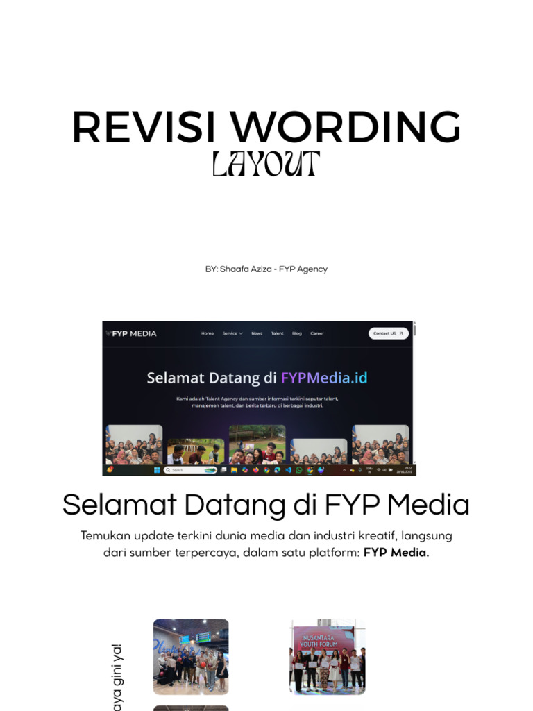 Revisi Wording Layout - Fyp | PDF