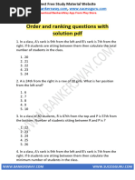 Order and Ranking Reasoning Questions | PDF